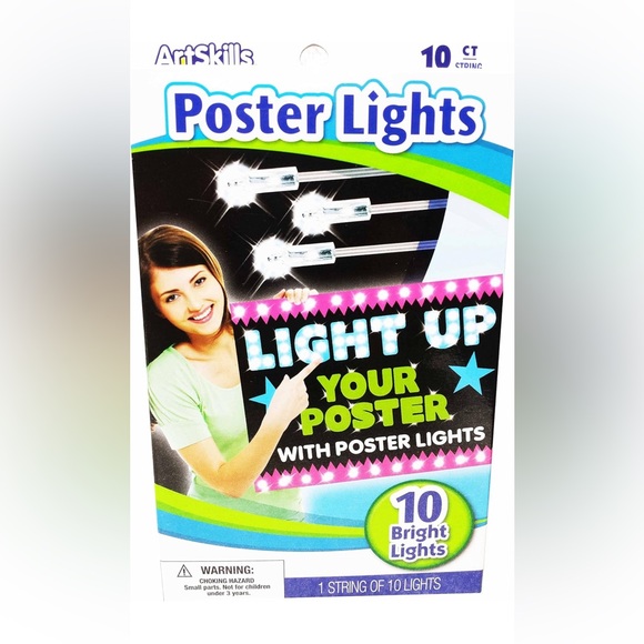 Other | Artskills Poster Lights Light Up Your Poster Includes 1 String Of 1 Lights | Poshmark